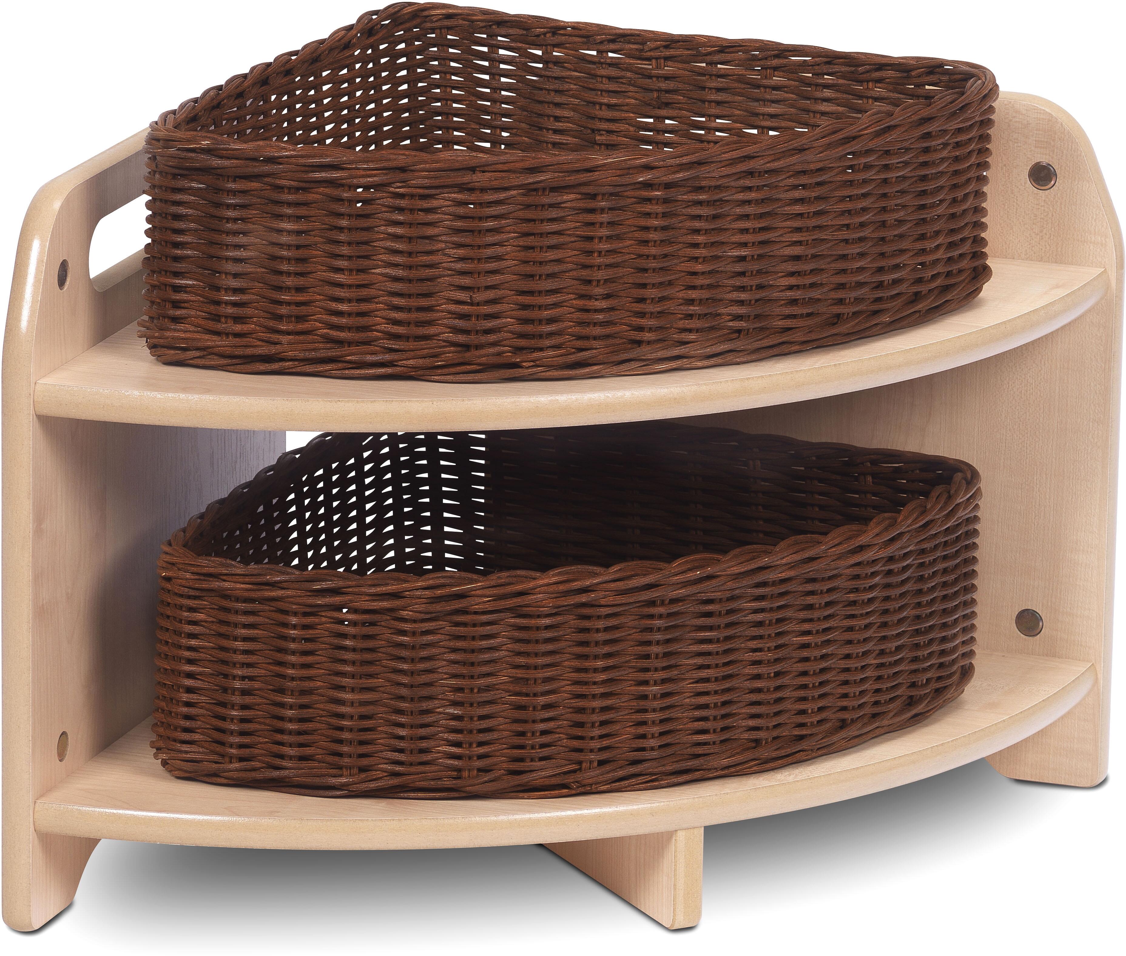 Millhouse Low Level Corner Unit with 2 Baskets - W500xD500xH430mm - Just For Nurseries