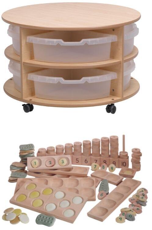 Millhouse Double Tier Storage Unit & Indoor Maths Kit - Just For Nurseries