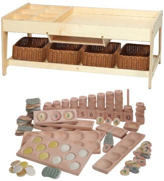 Millhouse Play Table with 4 Baskets & Indoor Maths Kit - Just For Nurseries
